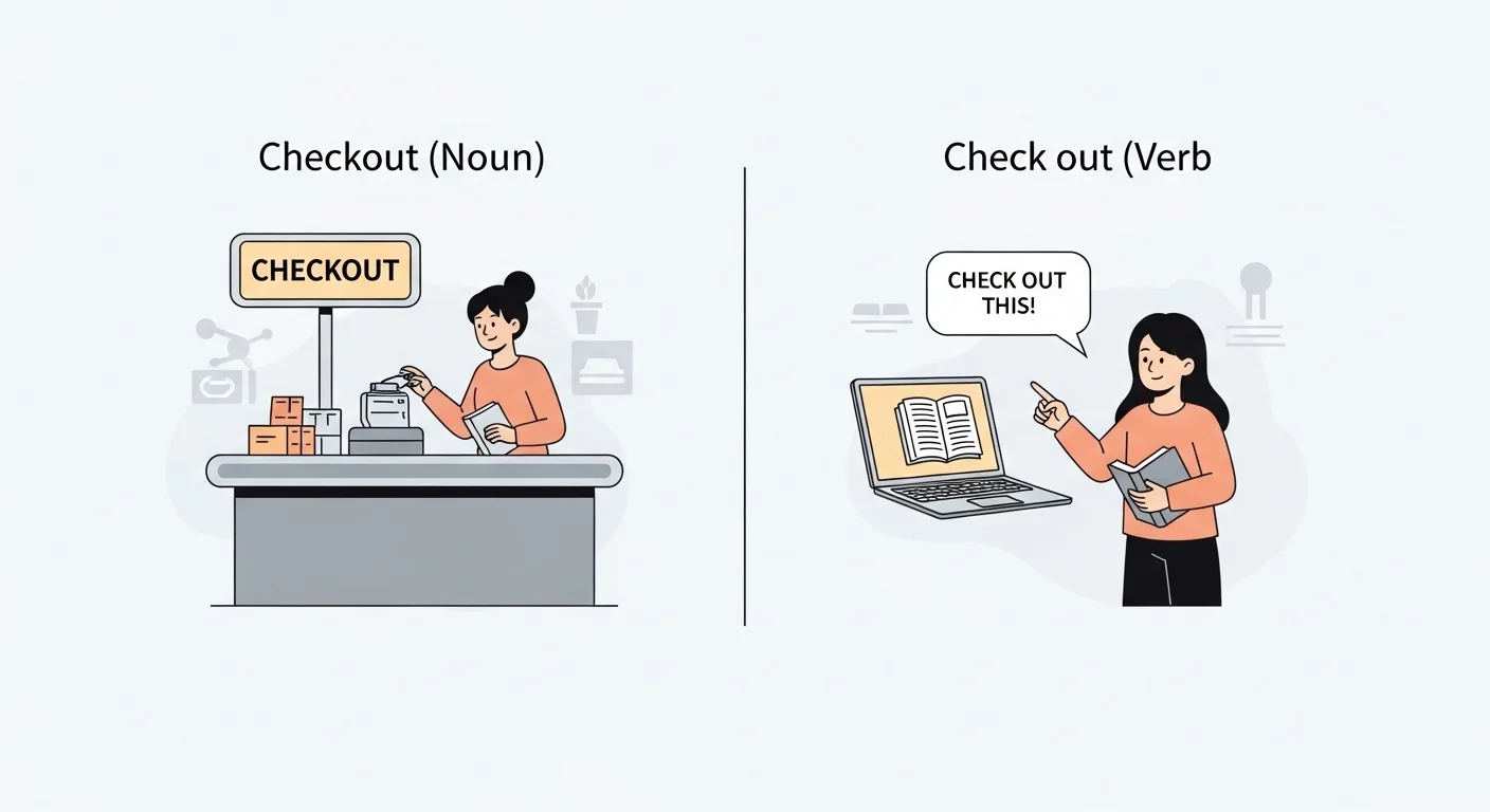 Checkout or Check Out: What Is the Difference? (2026)